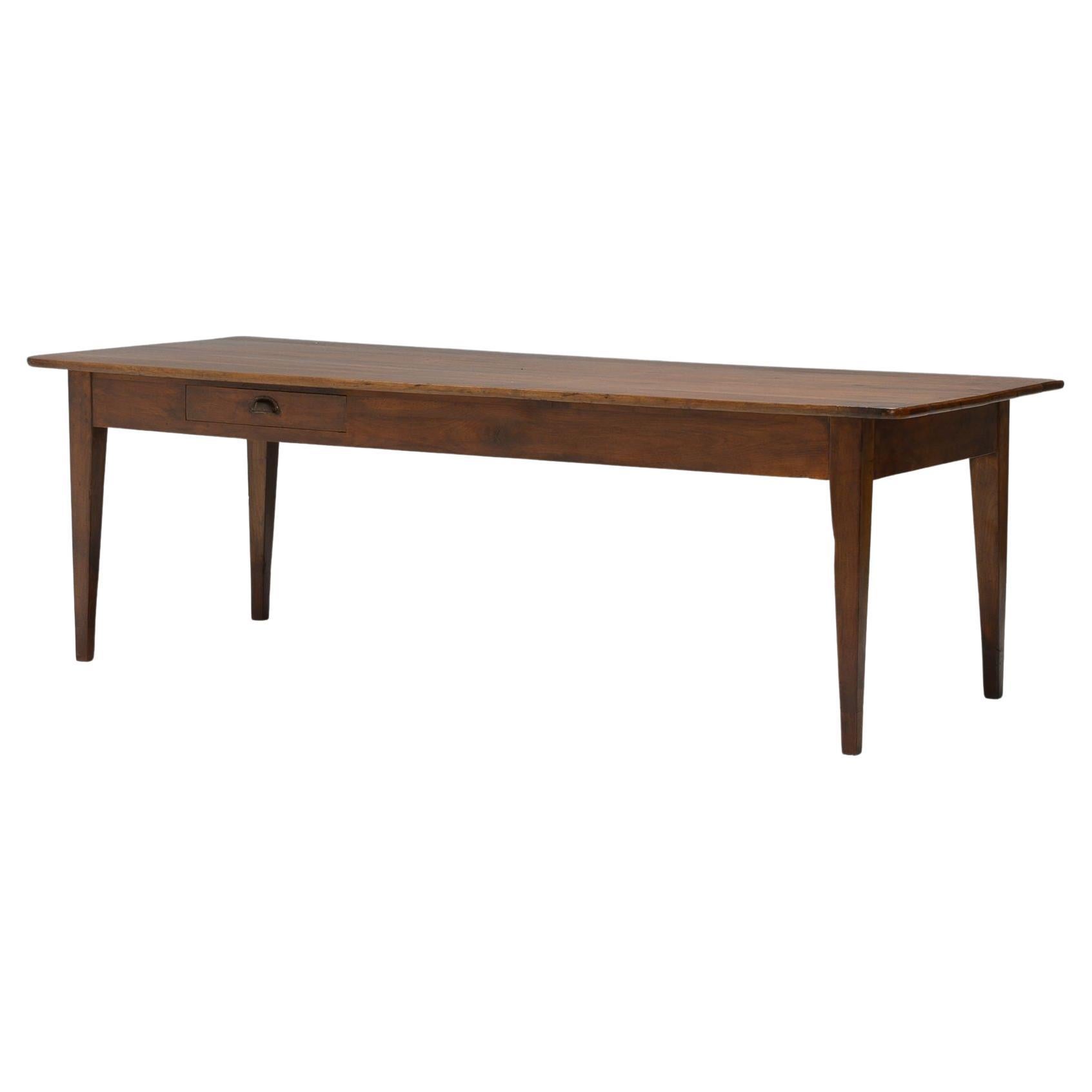 Large 9 Foot Long English Chestnut Farm Dining Table at 1stDibs | 9 ...