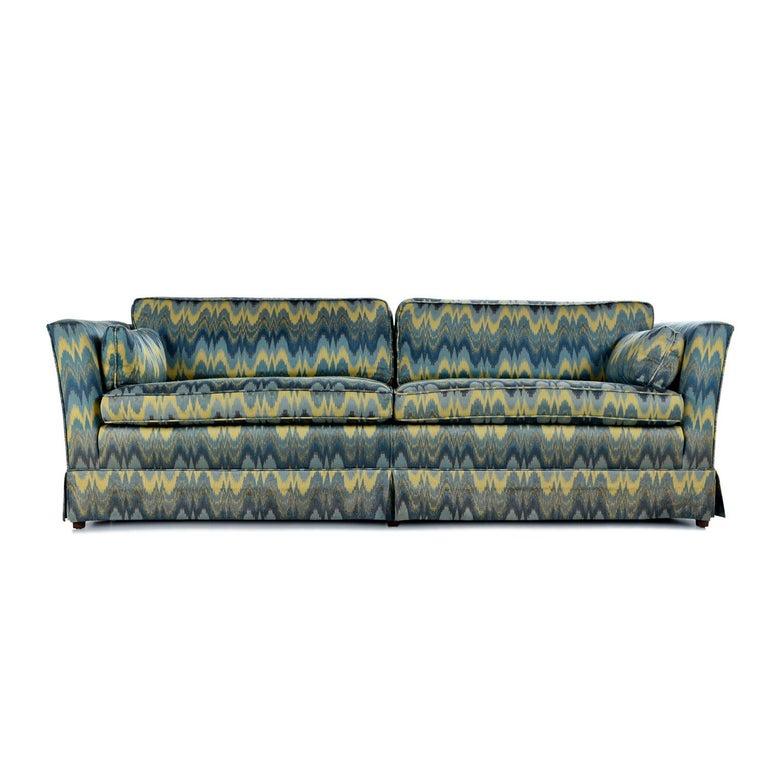 Chevron Fabric 1970s Baker Sofa at 1stDibs