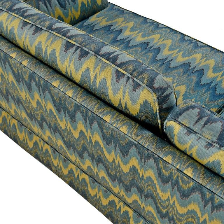Chevron Fabric 1970s Baker Sofa at 1stDibs