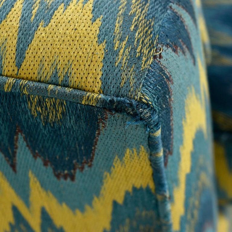 Chevron Fabric 1970s Baker Sofa at 1stDibs
