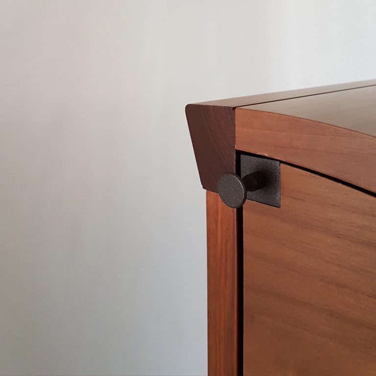 Chi Wing Lo Italian Manufacturer Walnut Corner Cupboard with Revolving ...