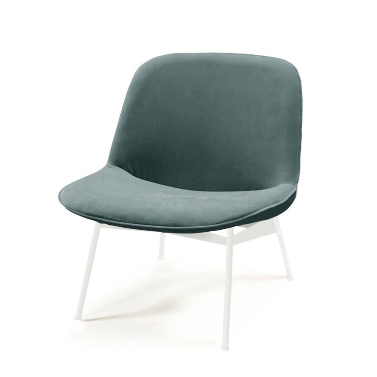 Chiado Lounge Chair with Teal and White For Sale at 1stDibs