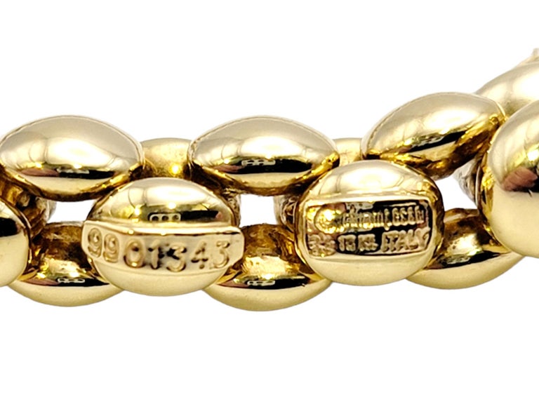 Chiampsean Polished 18 Karat Yellow Gold Chunky Popcorn Chain Necklace ...