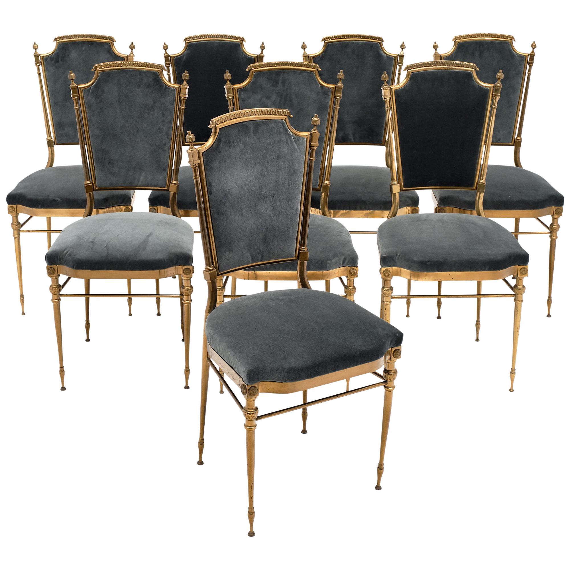 Chiavari Dining Chairs, Set of Eight at 1stDibs