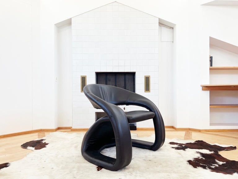 Chic 1980s Post Modern Sculptural Lounge Chair Mcm Louis Durot Kagan ...