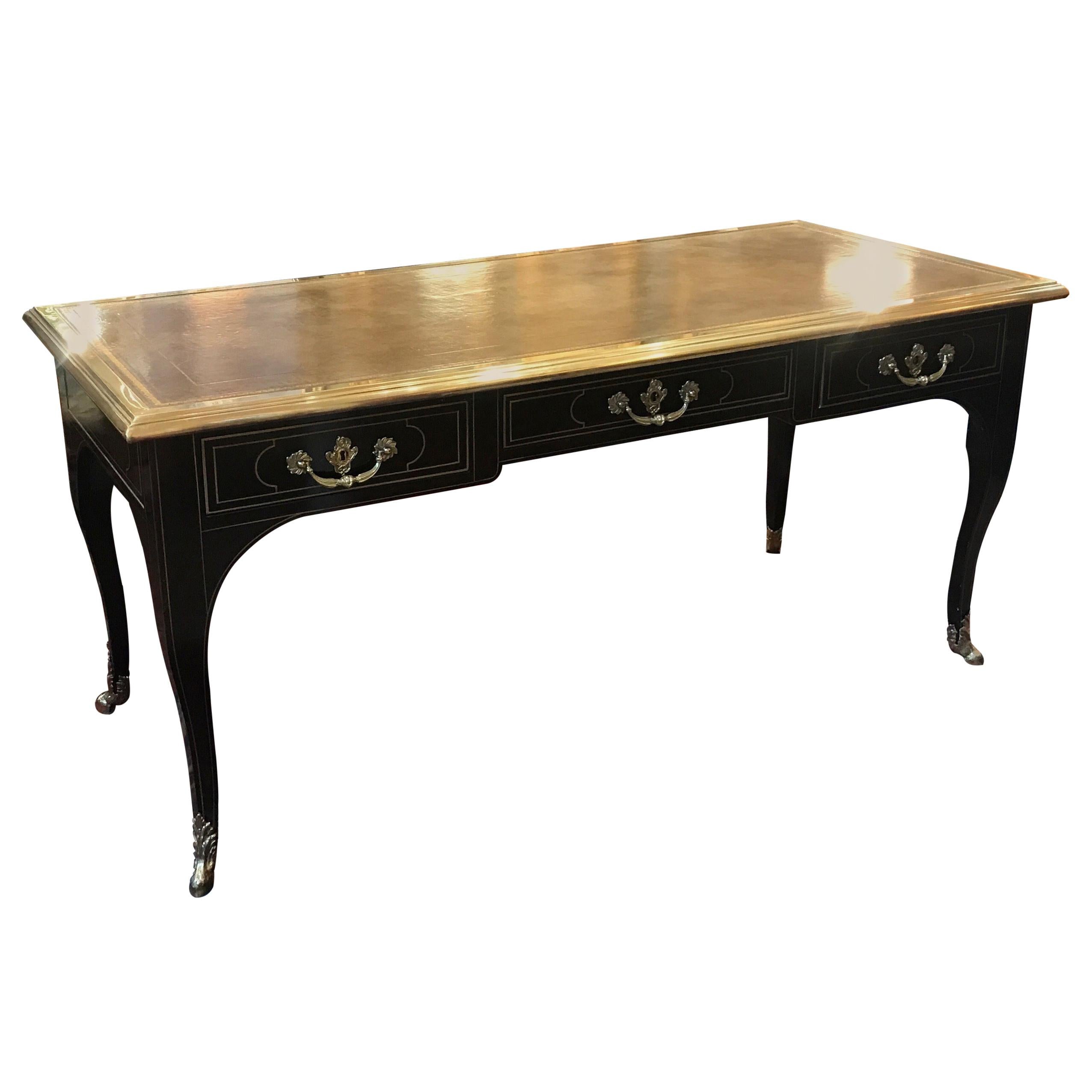 Baker Furniture Chippendale Style Narrow Writing Desk or Entry Table ...