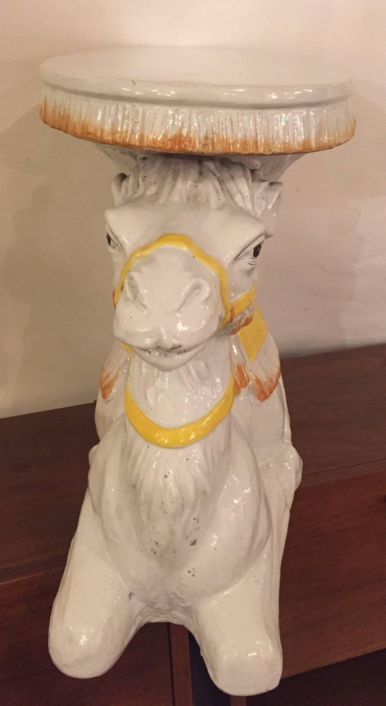 Chic Camel Motife Terra Cotta Side Table Garden Seat at 1stDibs | camel ...