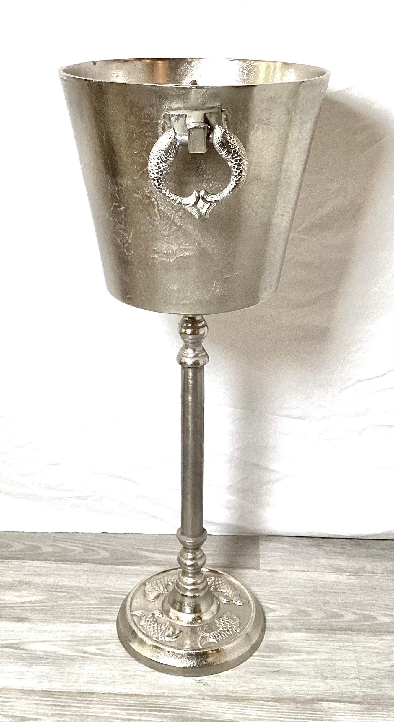 Chic Cast Aluminum Champagne Cooler For Sale at 1stDibs | cast cooler