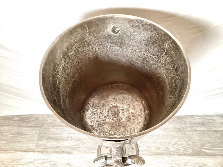 Chic Cast Aluminum Champagne Cooler For Sale at 1stDibs
