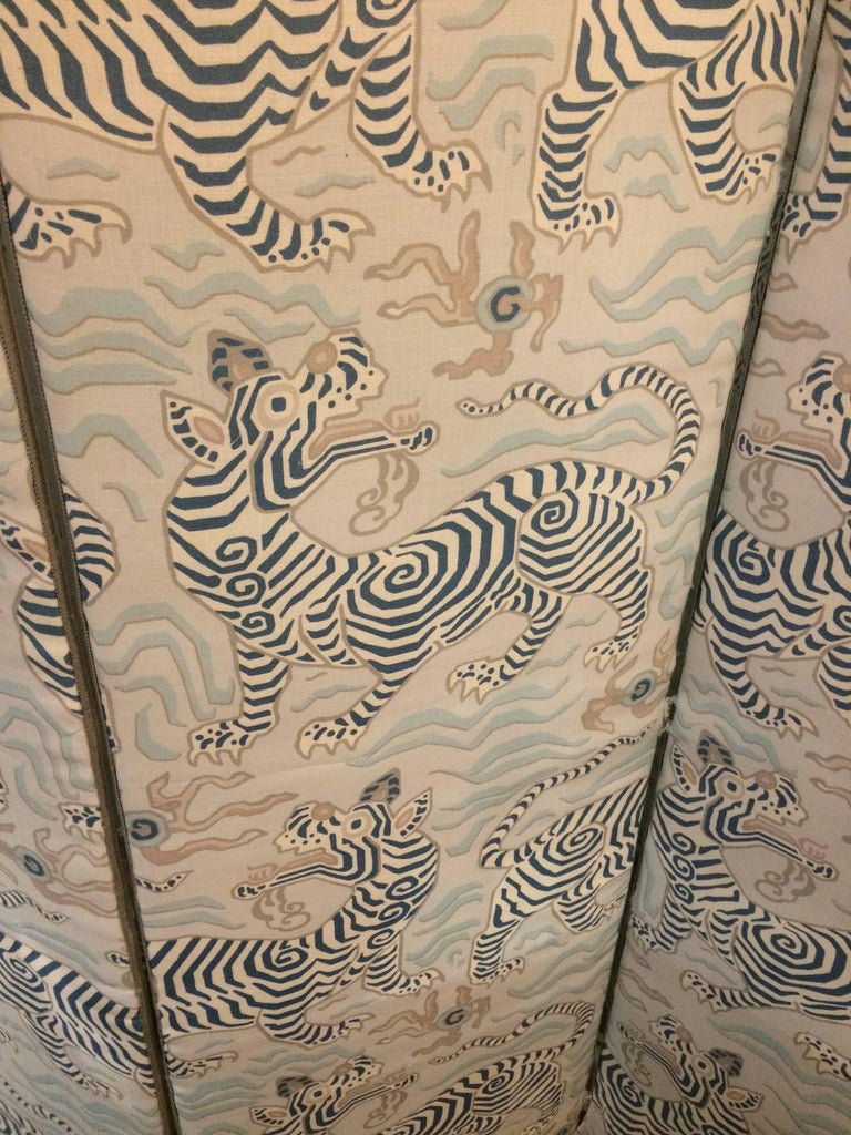 Chic Custom Upholstered Screen in Clarence House Tibet Fabric at ...