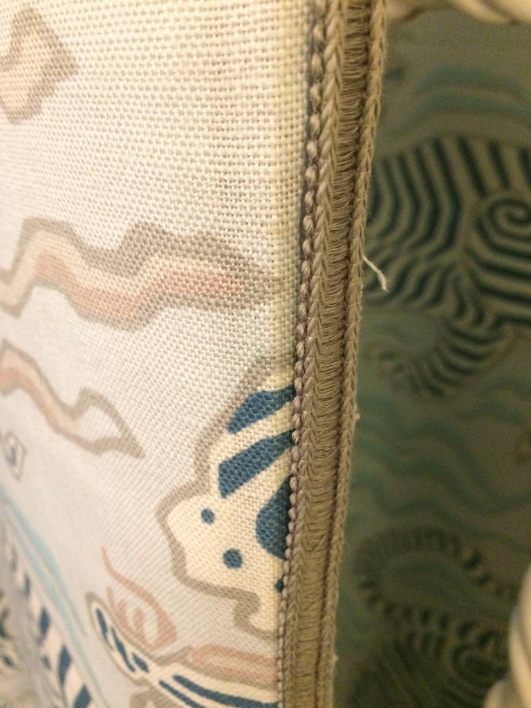 Chic Custom Upholstered Screen in Clarence House Tibet Fabric at ...