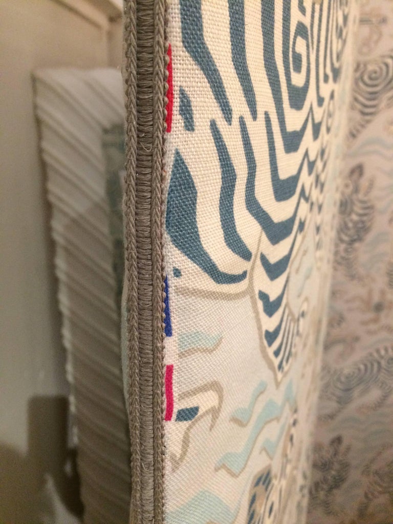 Chic Custom Upholstered Screen in Clarence House Tibet Fabric at ...