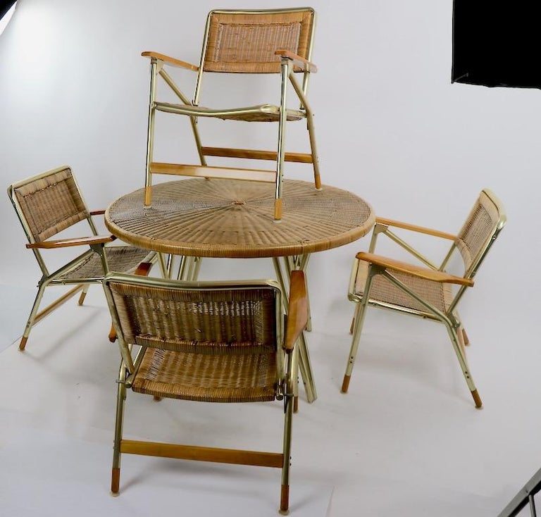 Chic Dining Patio Set by Telescope Chair Company at 1stDibs