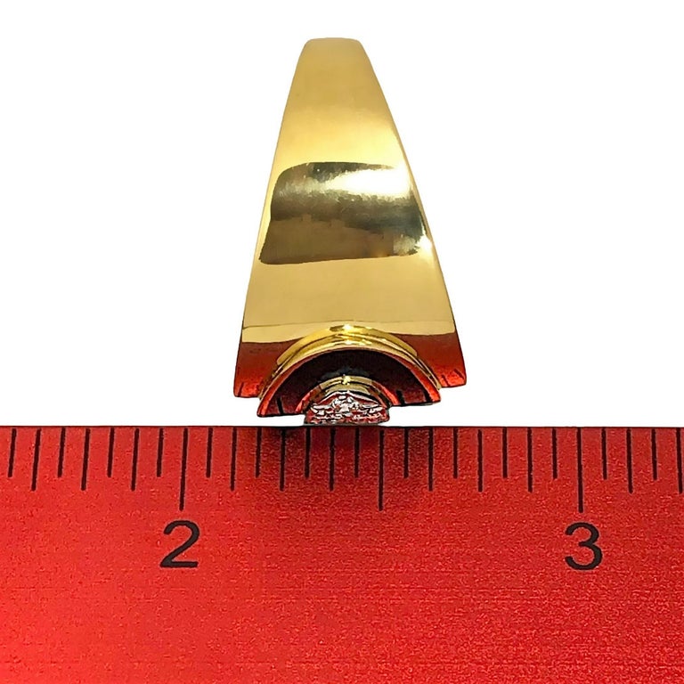 Chic Italian 18K Yellow Gold, Diamond and Black Enamel, Unisex Cigar ...