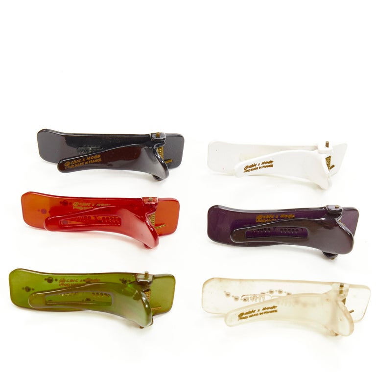 CHIC and MODE Alexandre Zouari LOT OF 6 crystal embellished plastic ...