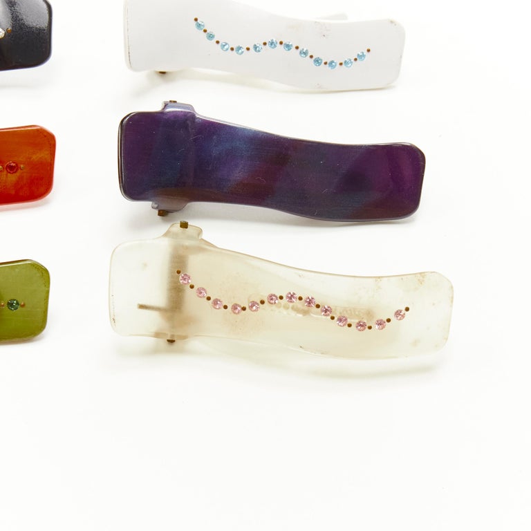 CHIC and MODE Alexandre Zouari LOT OF 6 crystal embellished plastic ...
