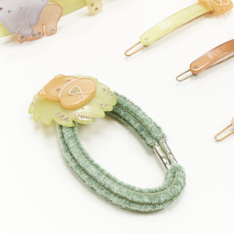 CHIC and MODE Alexandre Zouari Safari elephant giraffe lion hair clip ...