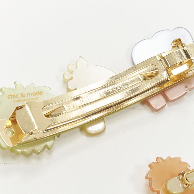 CHIC and MODE Alexandre Zouari Safari elephant giraffe lion hair clip ...