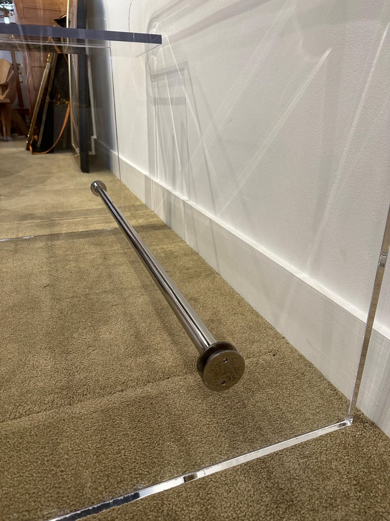 Chic Vintage Curved Lucite Desk For Sale at 1stDibs