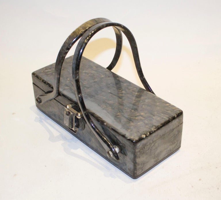 Chic Vintage Lucite Box Bag at 1stDibs