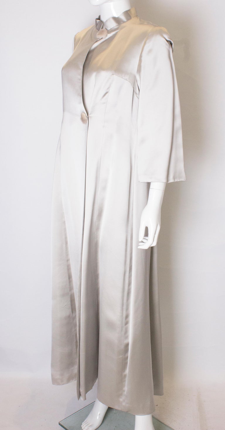 Chic Vintage Satin Evening Coat at 1stDibs | satin evening coat