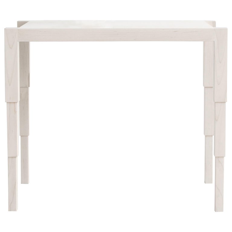 Chicago Side Table in Whitewash Maple by May Furniture For Sale at ...