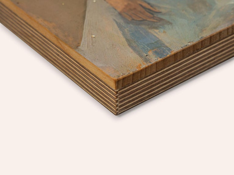 Chichio Female Study Oil on Hardboard Romantic Framed 1 928 Light Blue ...