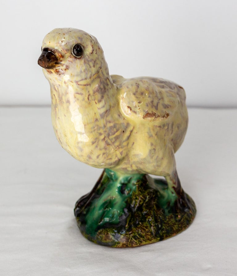 Chick Statuette Terracotta and Faience Signed J. Filmont, circa 1900 C ...