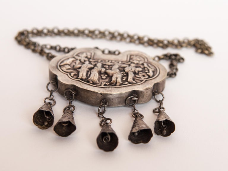 Child Amulet Lock, Silver Alloy, Yao or Hmong of SW China, Early 20th ...