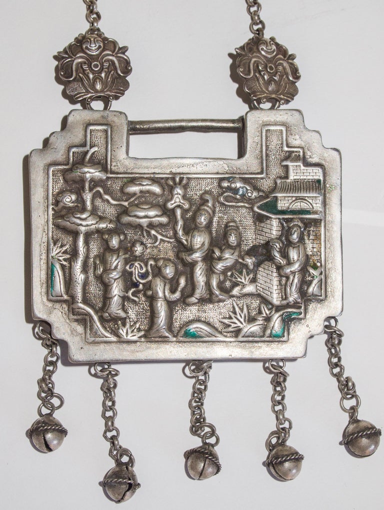 Child Amulet Lock, Silver Alloy, Yao or Hmong of SW China, Early 20th ...