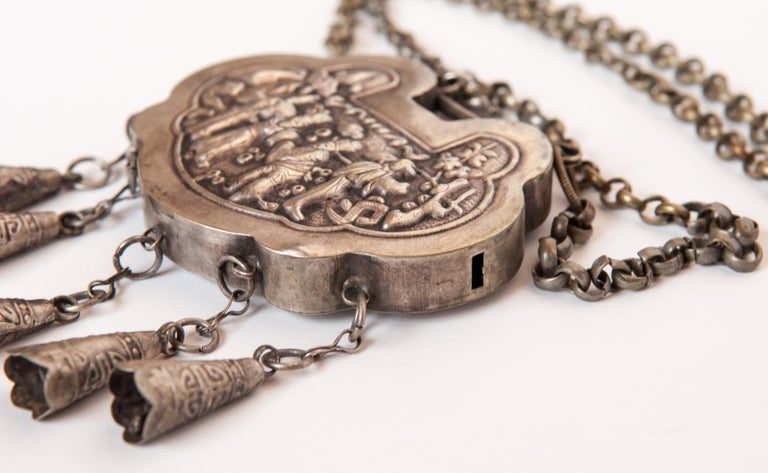 Child Amulet Lock, Silver Alloy, Yao or Hmong of SW China, Early 20th ...