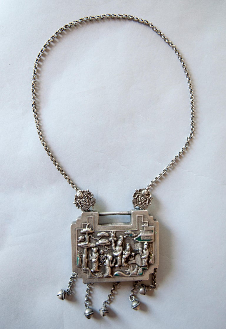 Child Amulet Lock, Silver Alloy, Yao or Hmong of SW China, Early 20th ...