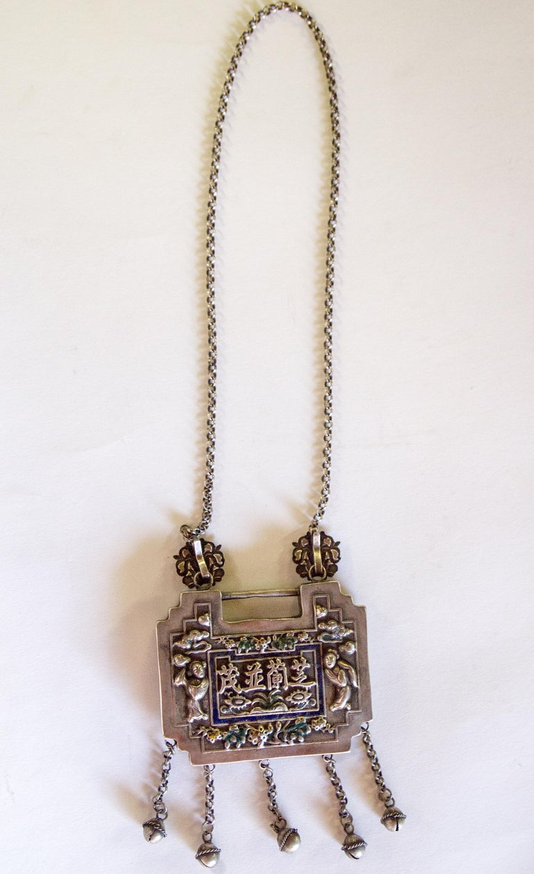 Child Amulet Lock, Silver Alloy, Yao or Hmong of SW China, Early 20th ...