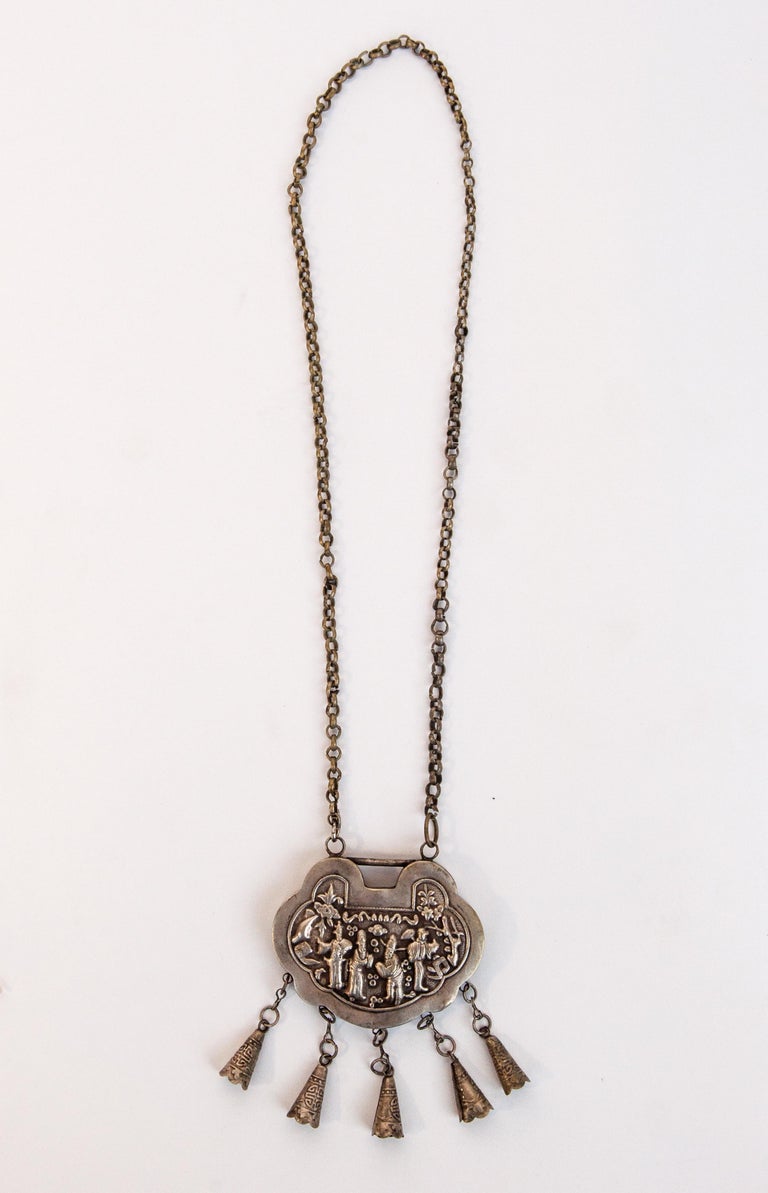 Child Amulet Lock, Silver Alloy, Yao or Hmong of SW China, Early 20th ...