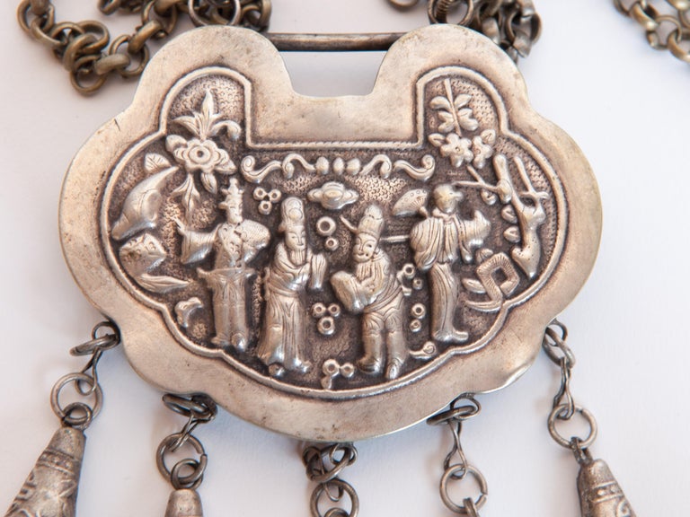 Child Amulet Lock, Silver Alloy, Yao or Hmong of SW China, Early 20th ...