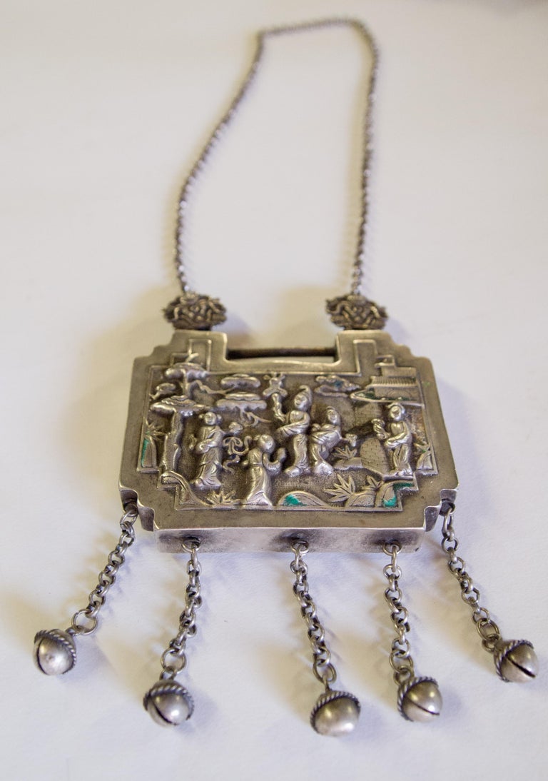 Child Amulet Lock, Silver Alloy, Yao or Hmong of SW China, Early 20th ...