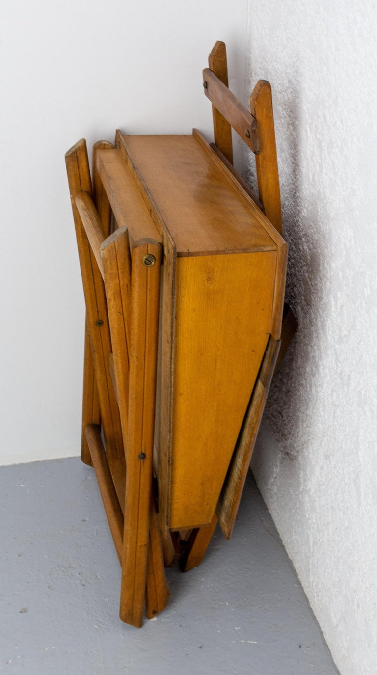 Child Beech Writing Table Slant Top Desk and Chair Foldable, France ...