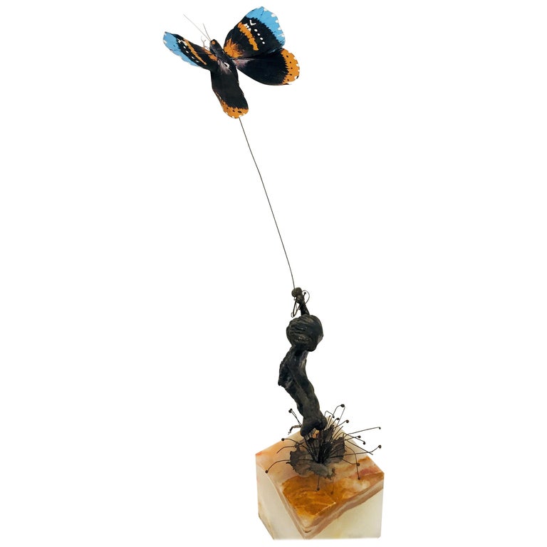 Child with Kite Sculpture For Sale at 1stDibs