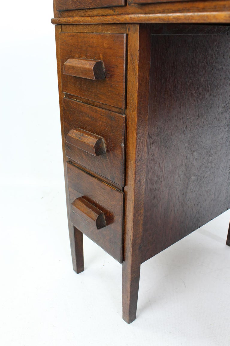 Childs Art Deco Oak Desk English circa 1930s Vintage Childrens Writing ...