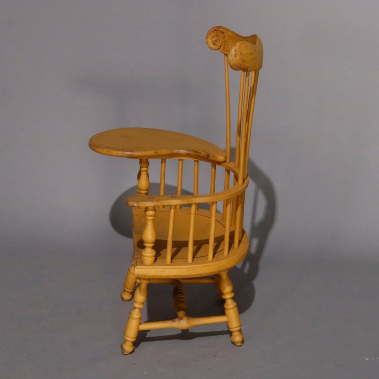 Child's Yellow Painted Writing Arm Windsor Chair, 20th Century at ...