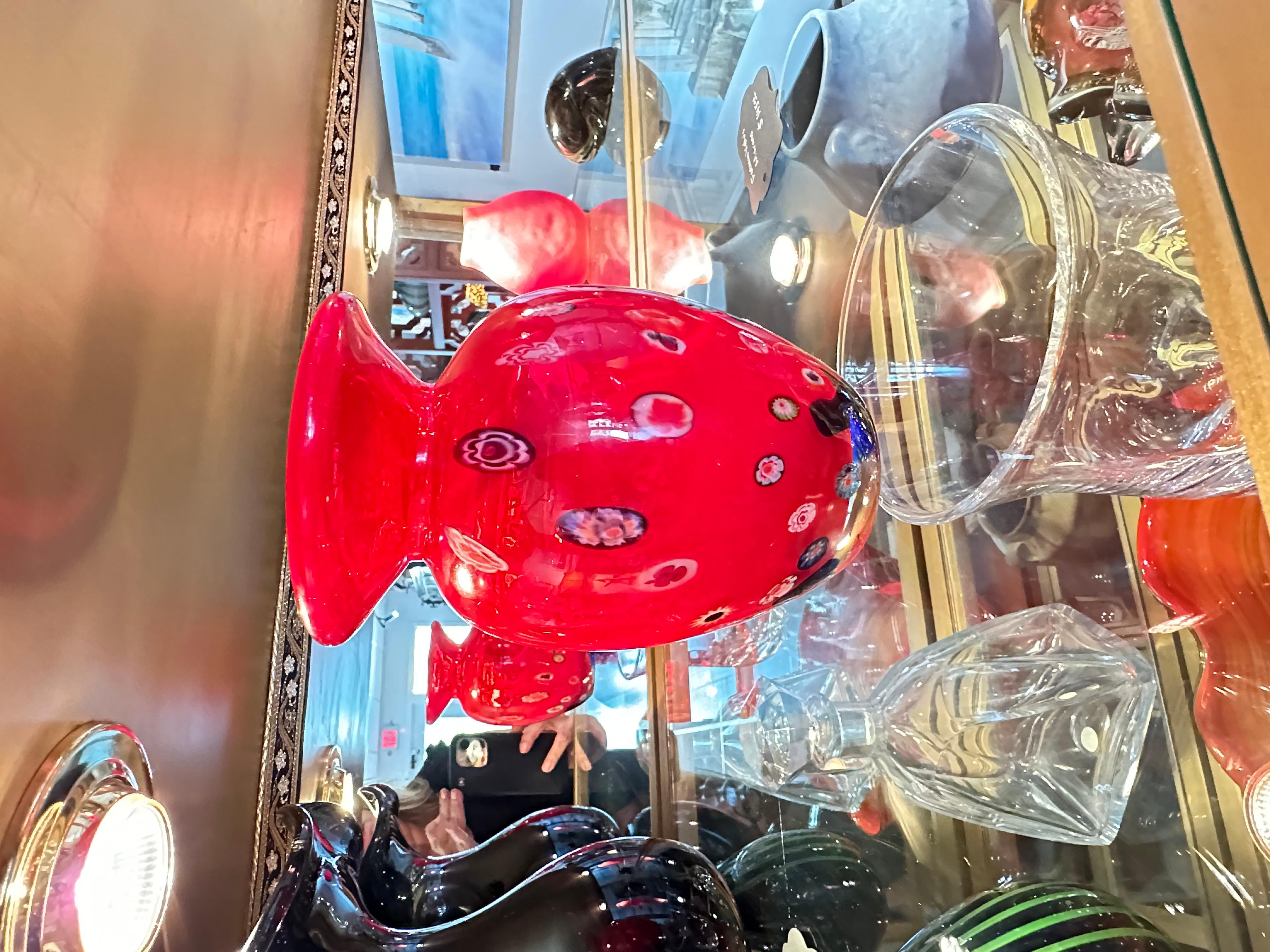 Chili Red Vase, Italian Art Glass For Sale at 1stDibs