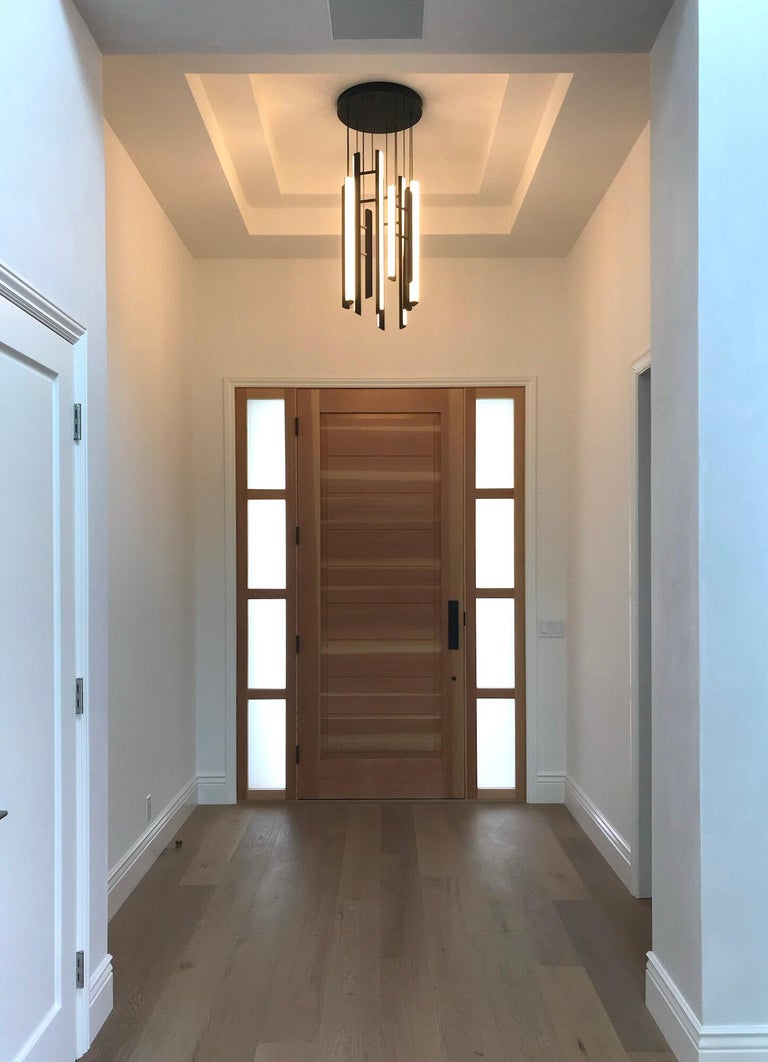 Chime Chandelier, Geometric Modern Vertical Chandelier LED Light ...