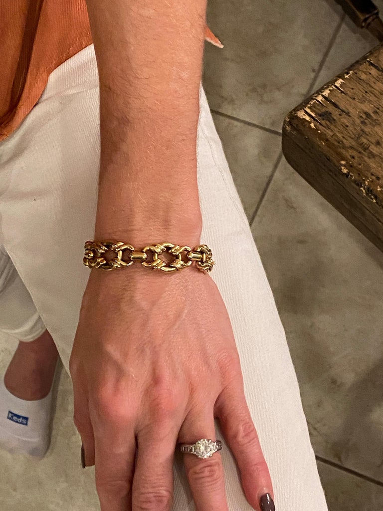 Chimento 18 Karat Yellow Gold Italian Link Vintage Bracelet at 1stDibs