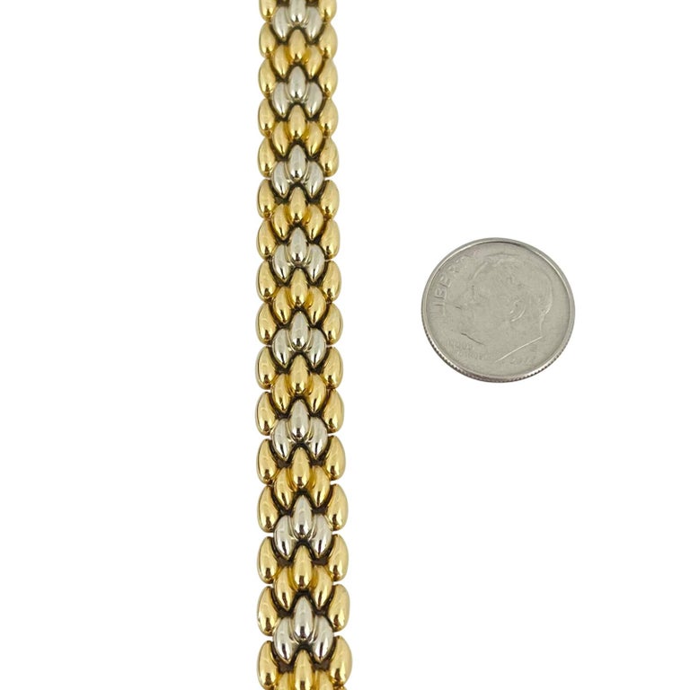 Chimento 18 Karat Yellow and White Gold Ladies Fancy Link Bracelet ...