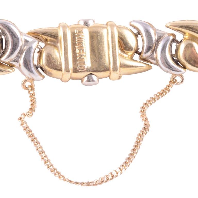 Chimento 18K Two Tone Link Bracelet For Sale at 1stDibs