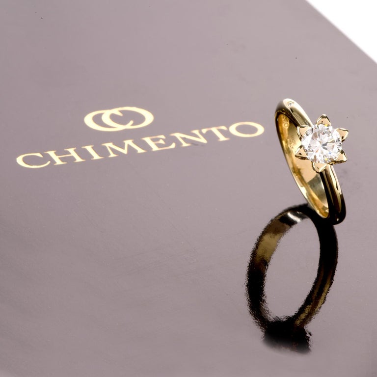 Chimento Italian Contemporary GIA F-VS1 Diamond Solitaire 18 Karat Ring ...