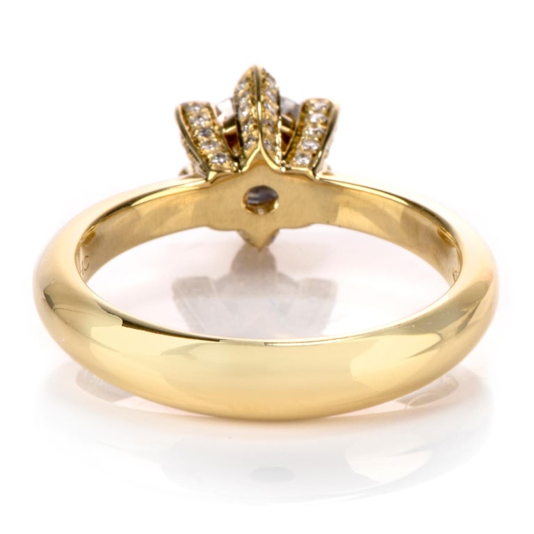 Chimento Italian Contemporary GIA F-VS1 Diamond Solitaire 18 Karat Ring ...