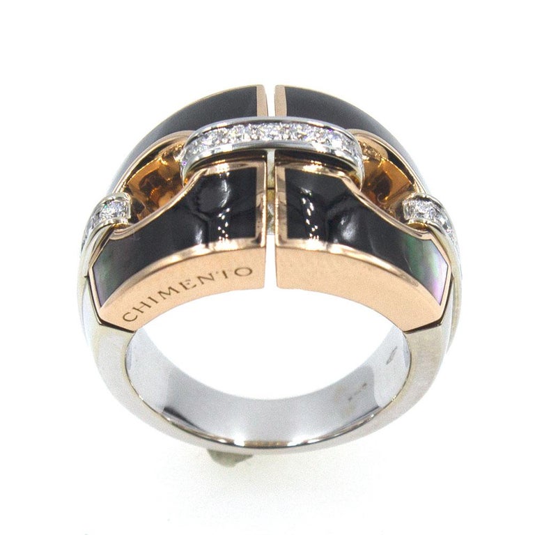 Chimento Noblesse Diamond Mother-of-Pearl 18 Karat Gold Ring at 1stDibs ...