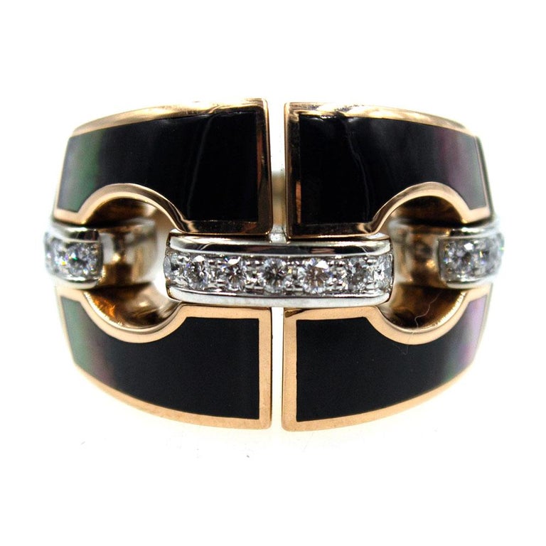 Chimento Noblesse Diamond Mother-of-Pearl 18 Karat Gold Ring at 1stDibs ...