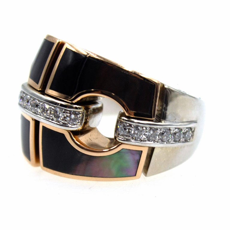 Chimento Noblesse Diamond Mother-of-Pearl 18 Karat Gold Ring at 1stDibs ...